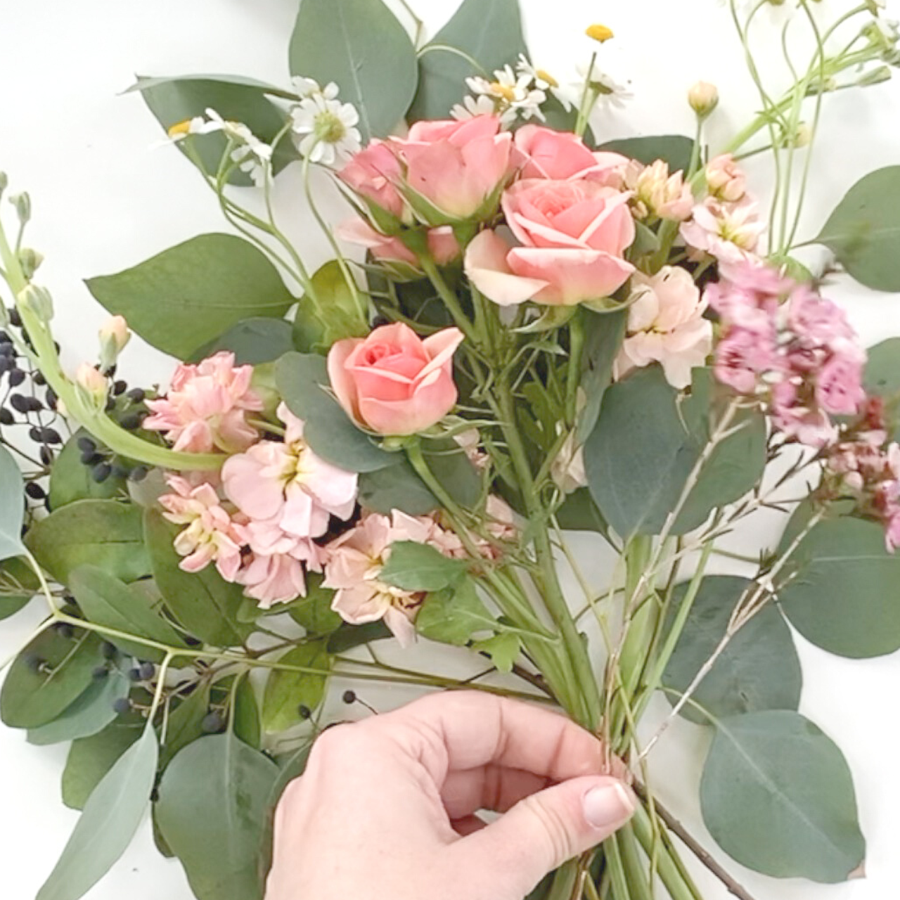 DIY Bridesmaid Bouquet - Flat Lay – Bloom Culture Flowers
